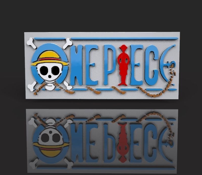 One Piece logo 3D 3D model 3D printable | CGTrader