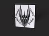 Sauron silhouette logo 3D Elvish letters 3D model 3D printable | CGTrader