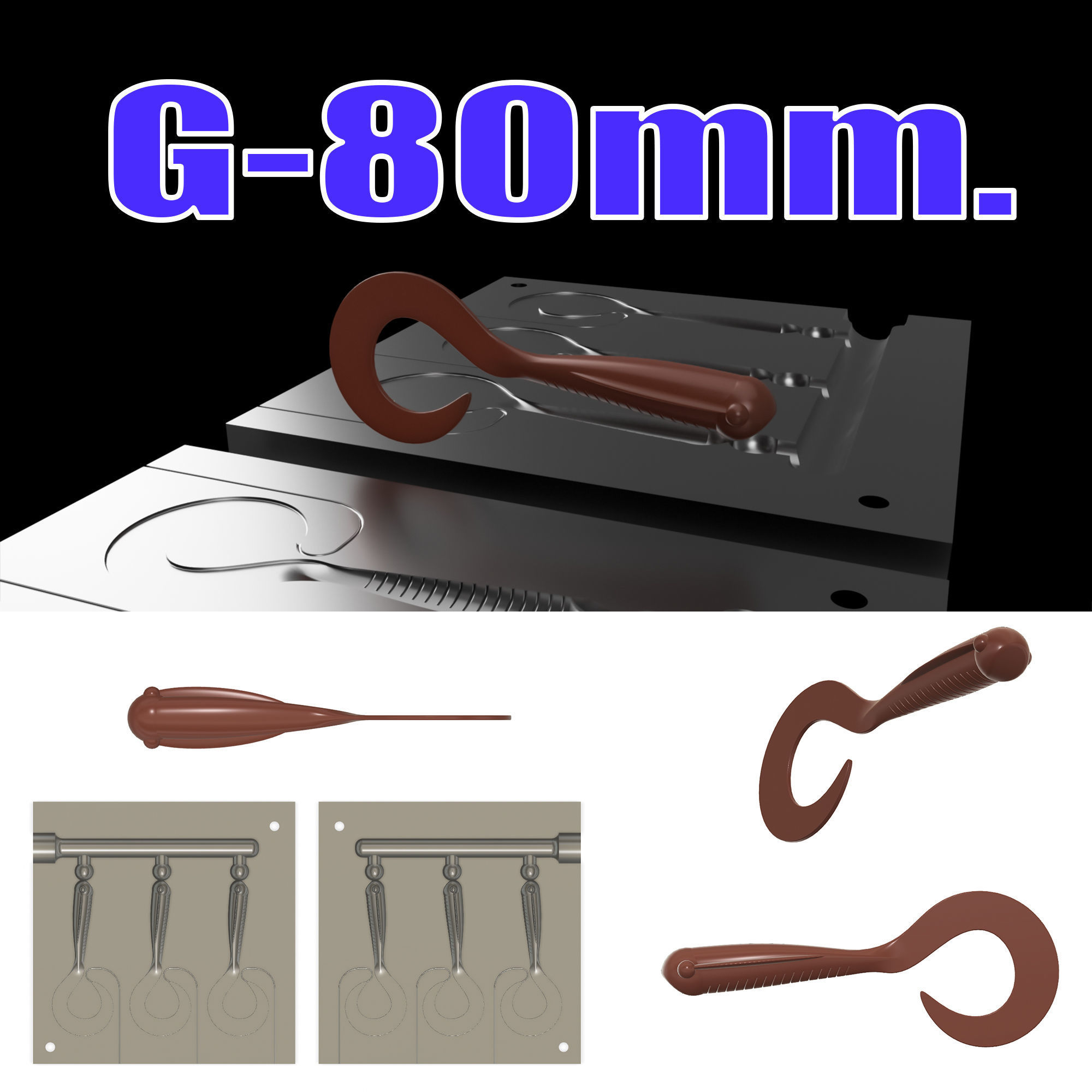 MOLD G-80 mm STL STEP FILE FOR CNC AND 3D PRINT free 3D model 3D ...