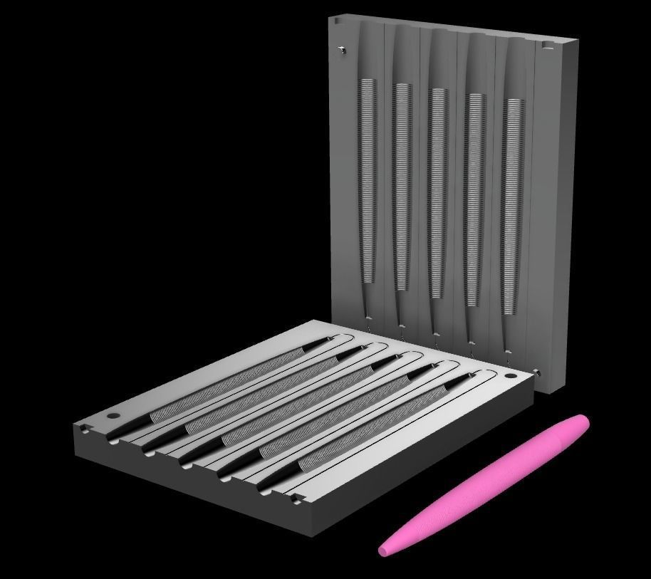 OPEN POUR MOLD SENKO 5 inch STL STEP FILE FOR CNC AND 3D PRINT 3D model ...