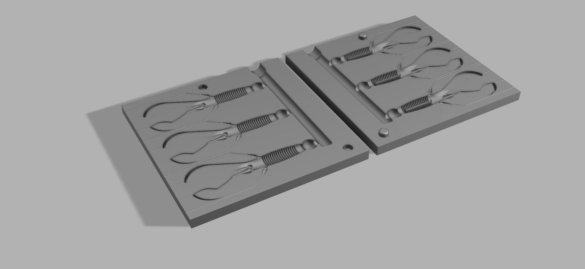 MOLD TFF SHRIMP X 120mm 3D STL STEP FILE FOR CNC AND 3D PRINT 3D model ...