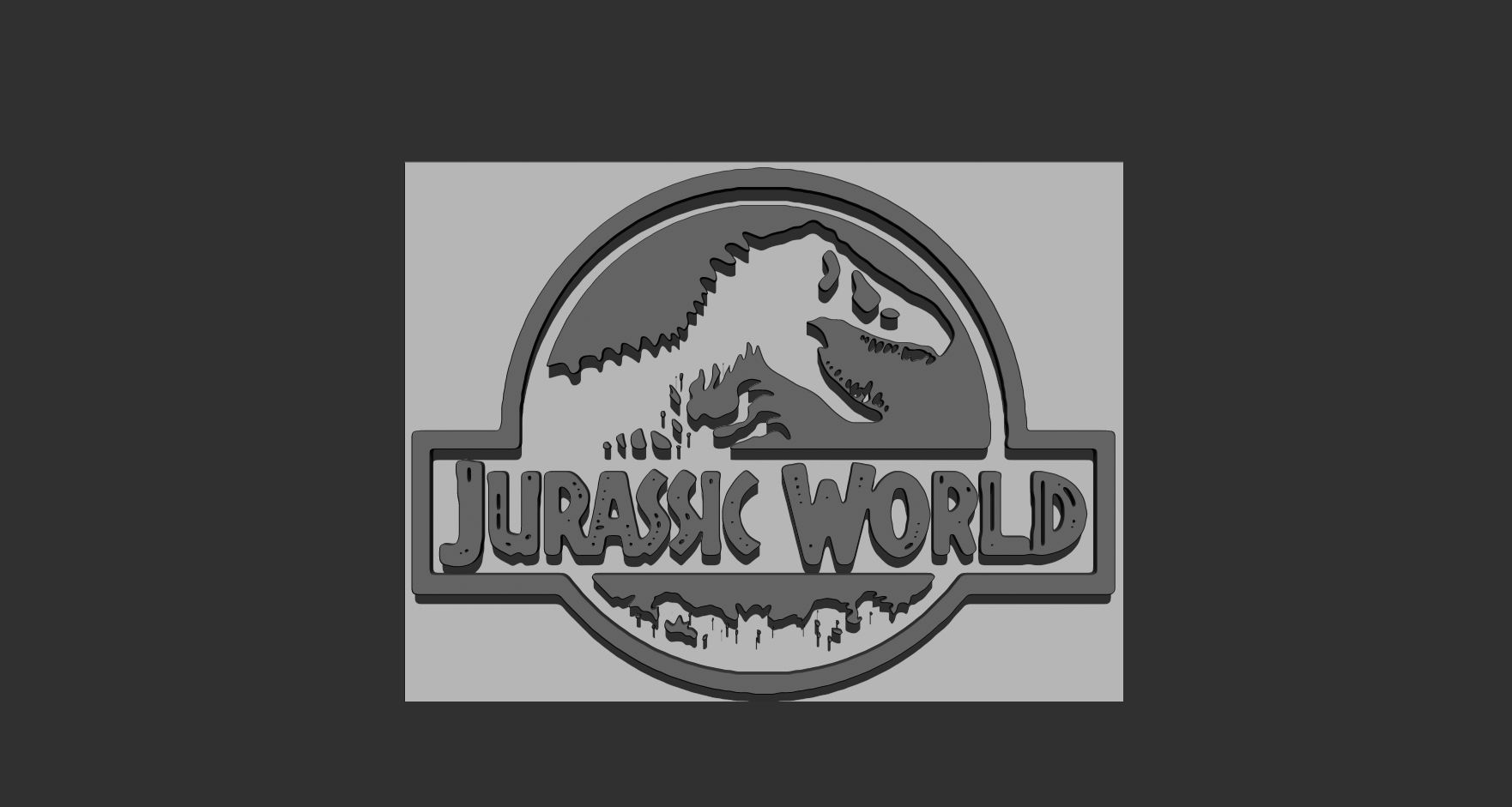 Logo Jurassic World 3D model 3D printable | CGTrader