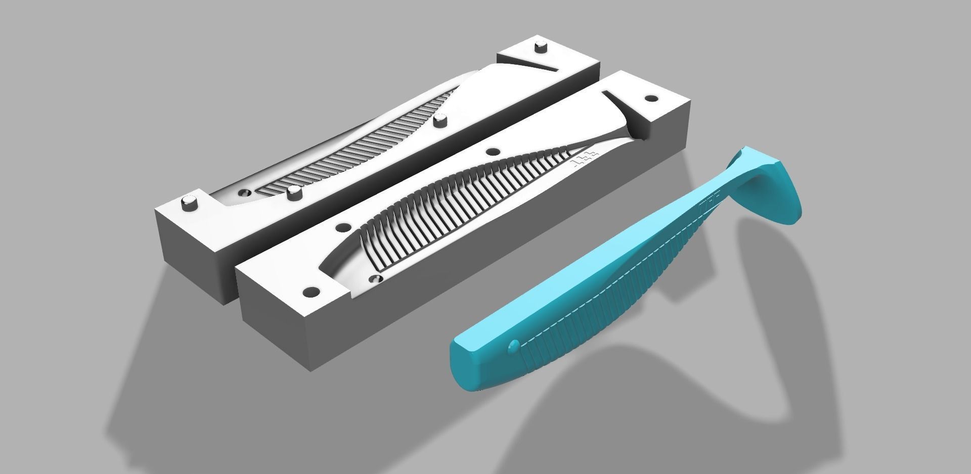 OPEN POUR MOLD SHAD STL STEP FILE FOR CNC AND 3D PRINT free 3D model 3D ...