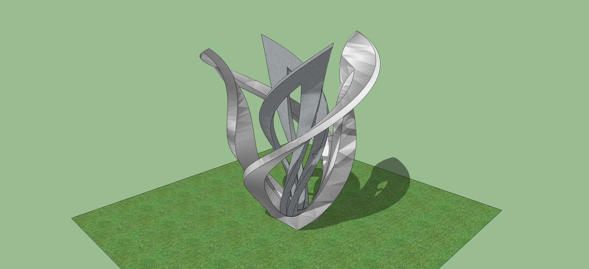Spining flower artwork 3d sketchup 3D model | CGTrader
