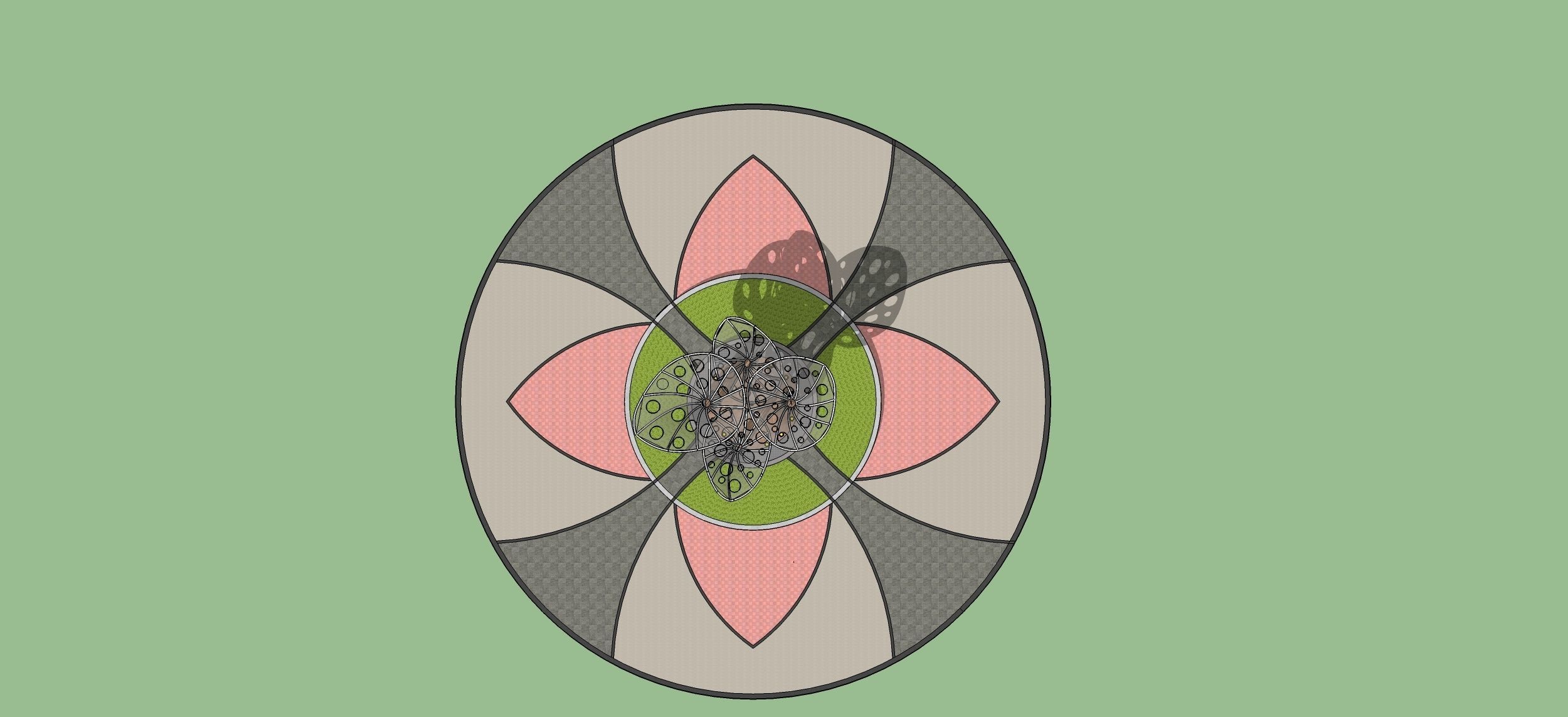 4 cone artwork roundabout 3d sketchup 3D model | CGTrader