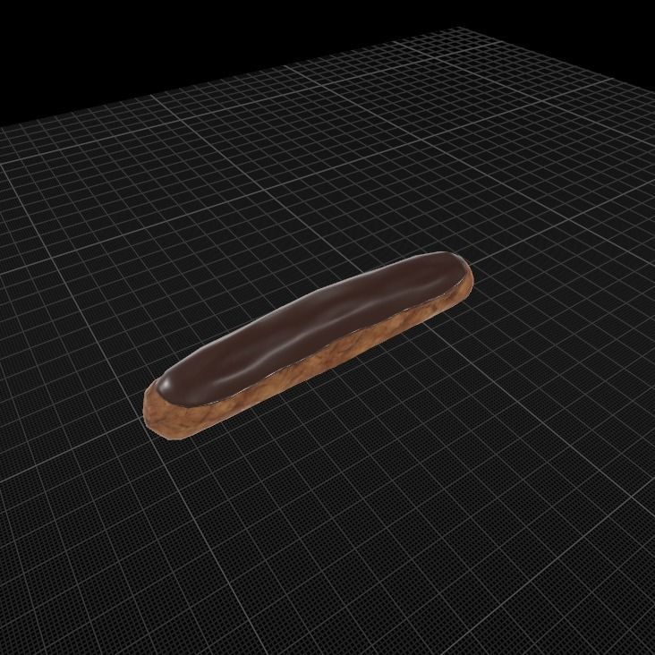 chocolate eclair 3D model | CGTrader