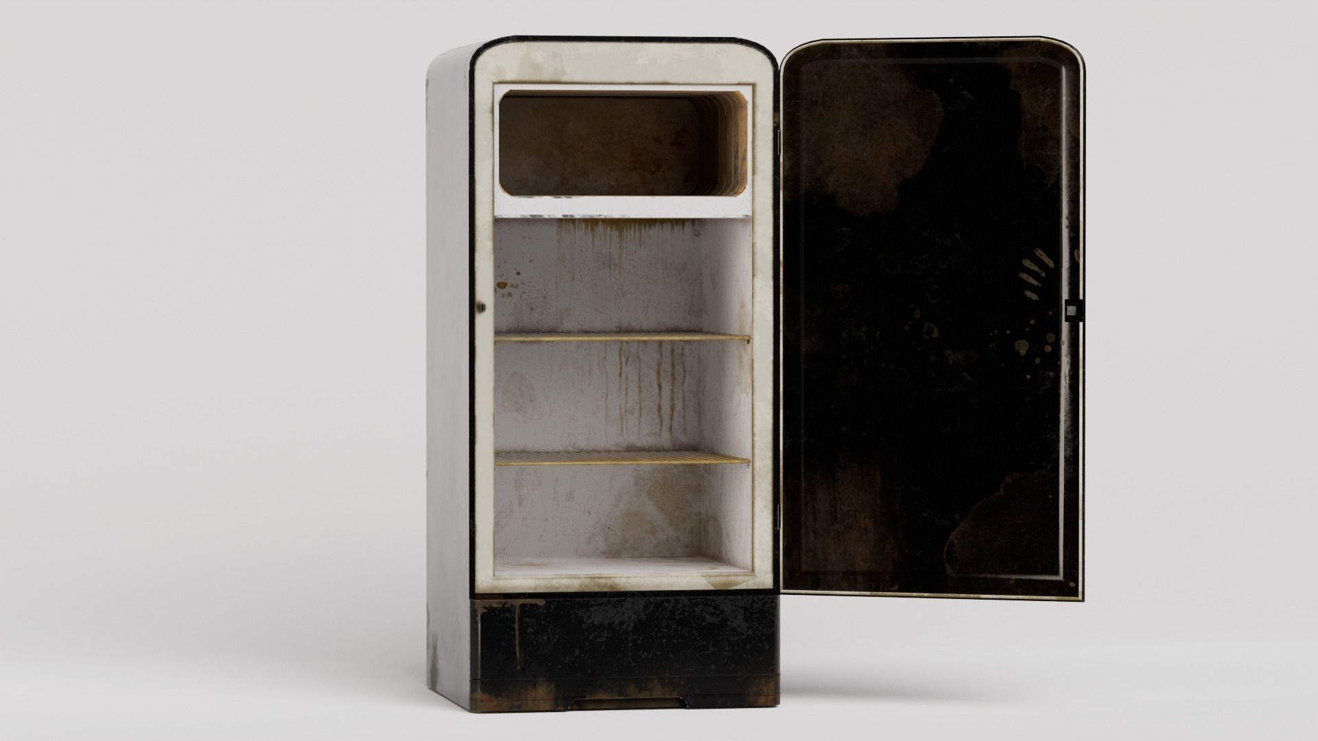 3D model Soviet vintage fridge Zil Moskva 9 Color Variants np1 VR / AR ...