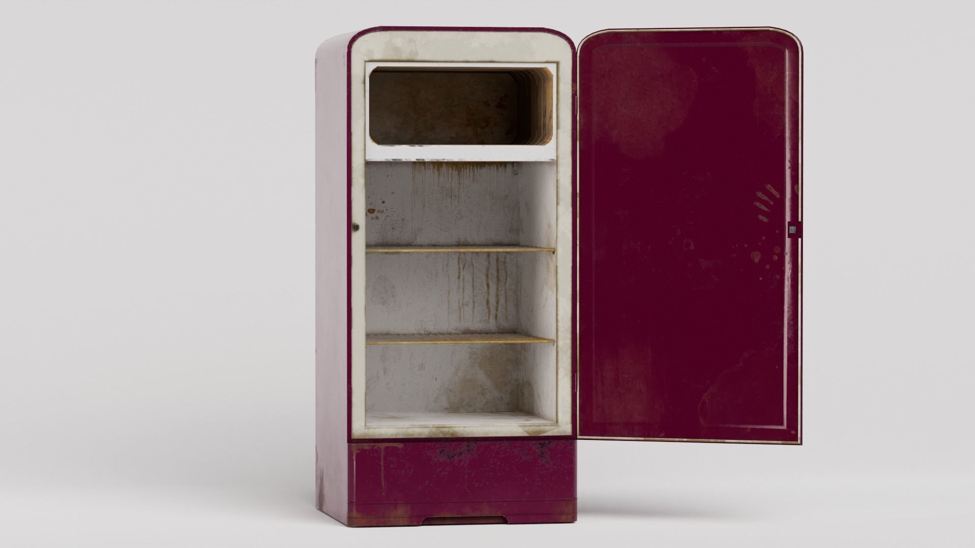 3D model Soviet vintage fridge Zil Moskva 9 Color Variants np1 VR / AR ...