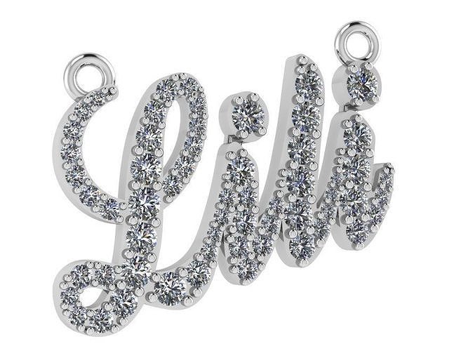 Lili Name Pendant 0116 3D model 3D printable | CGTrader