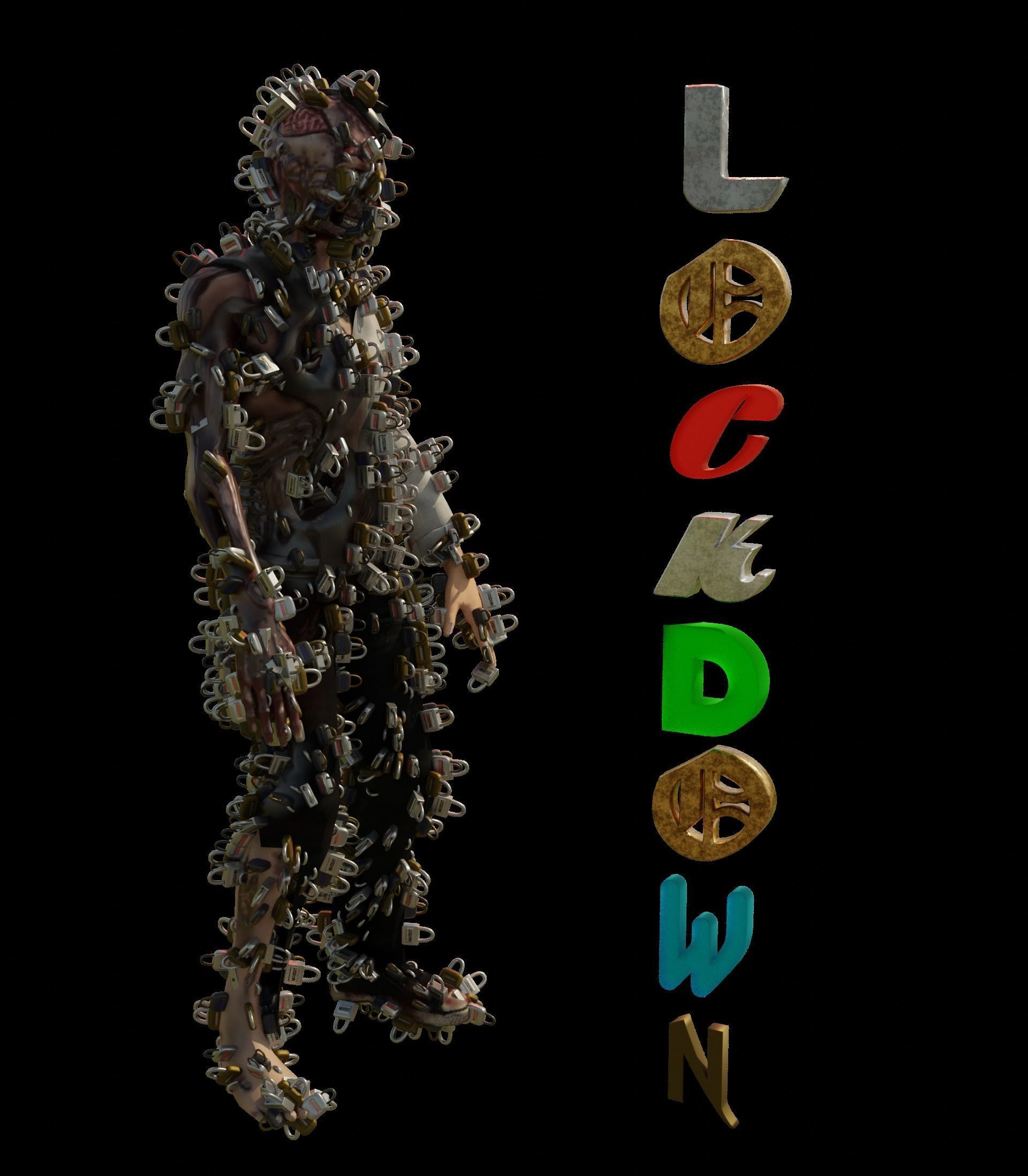 Lockdown free VR / AR / low-poly 3D model rigged | CGTrader