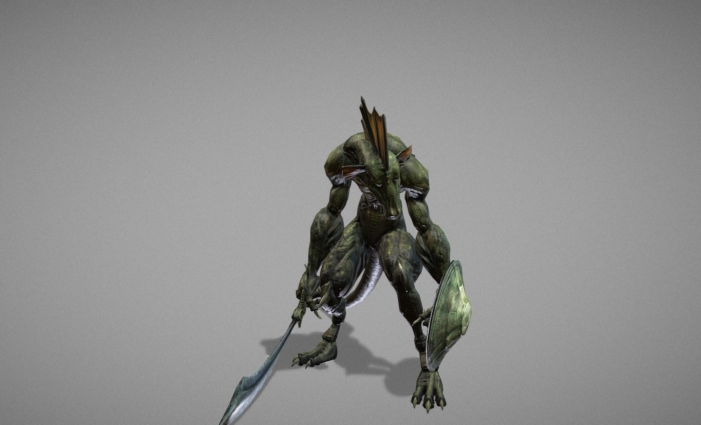 3D model Lizardman Myth VR / AR / low-poly | CGTrader