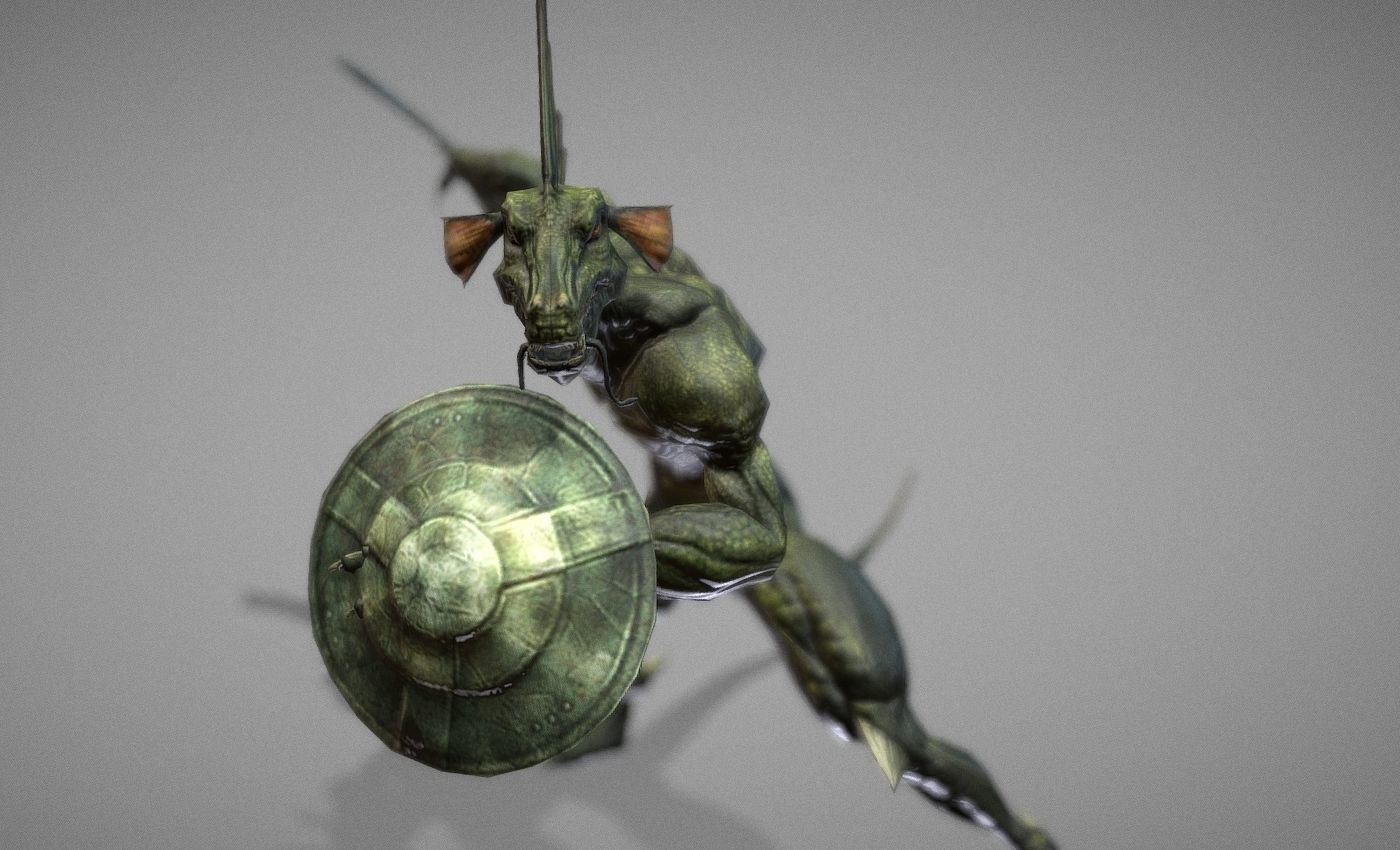 3D model Lizardman Myth VR / AR / low-poly | CGTrader