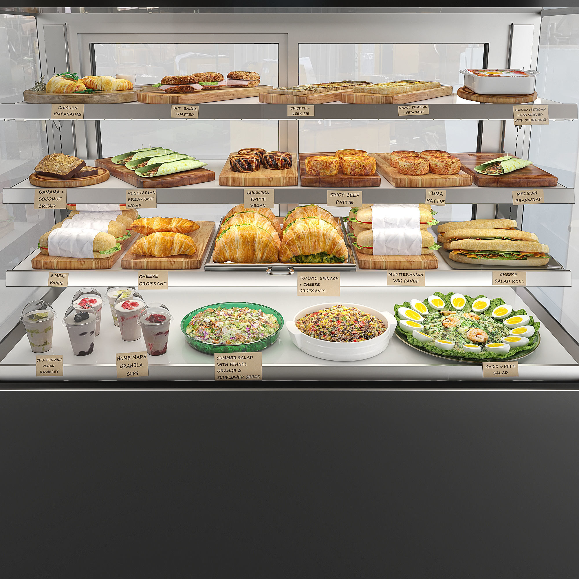 Ambient food display 3D model | CGTrader