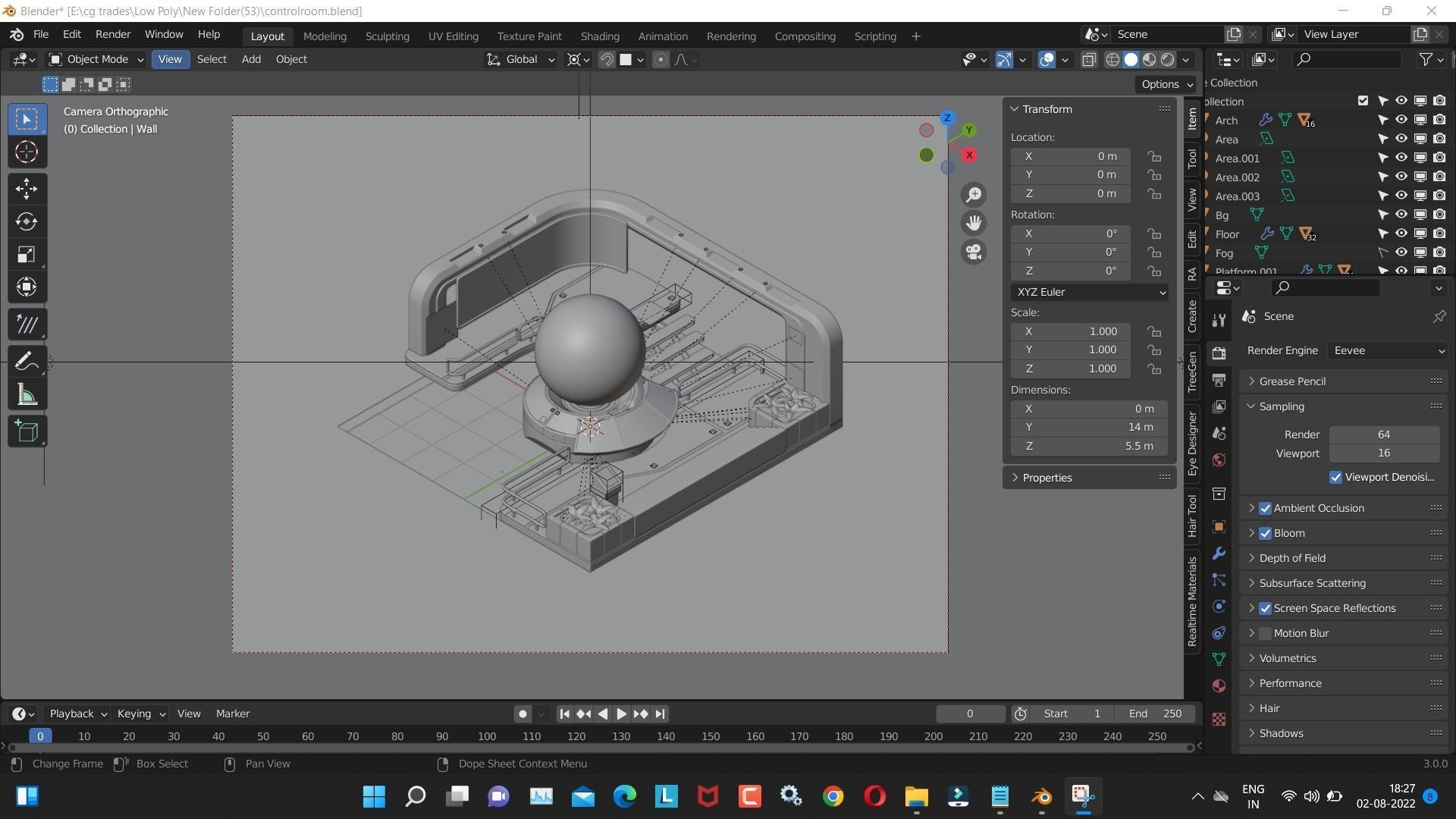 3D model control room 3d Render in blender VR / AR / low-poly | CGTrader