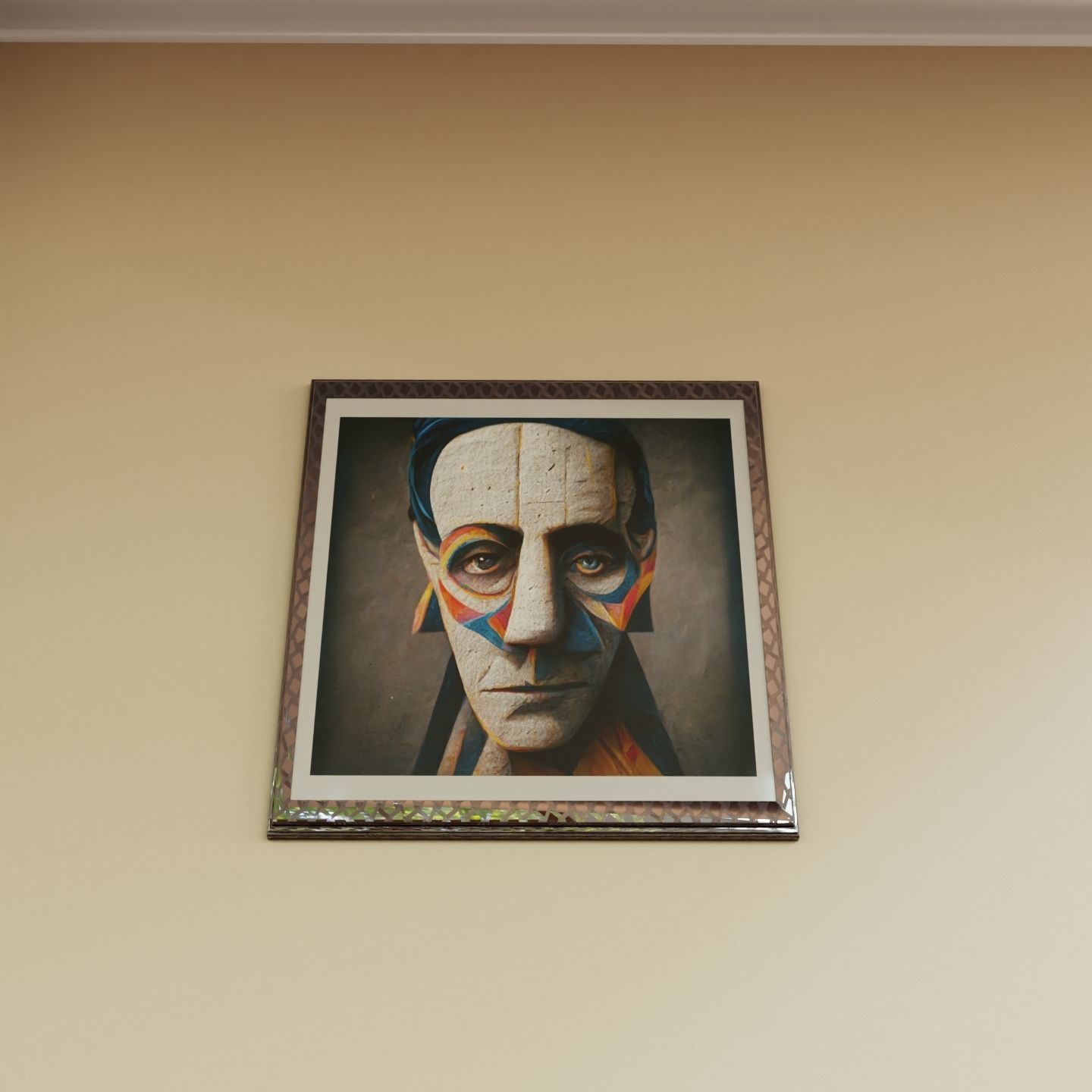 Framed Artwork Picasso Style A2 3D model | CGTrader