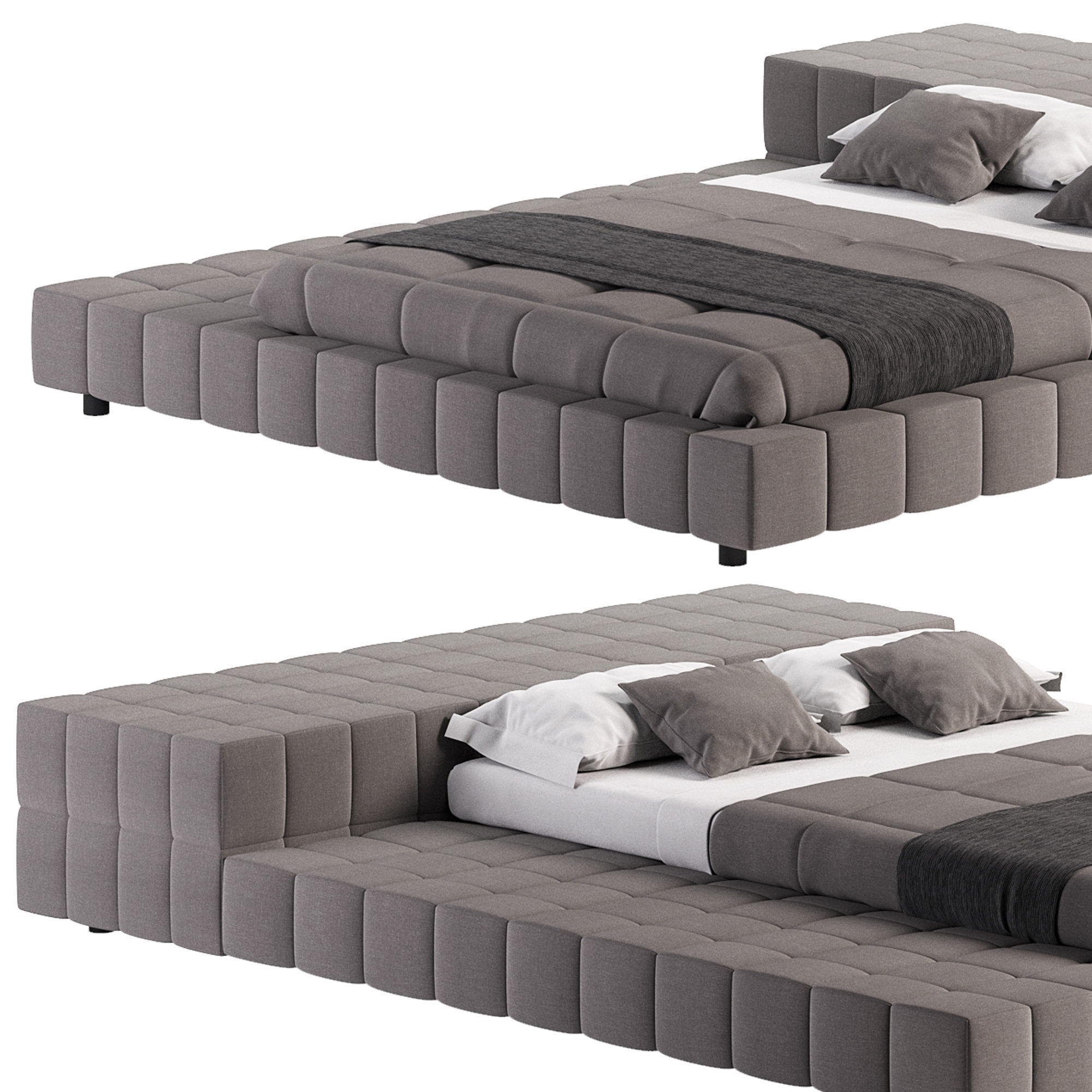 Squaring bed by Bonaldo 3D model | CGTrader