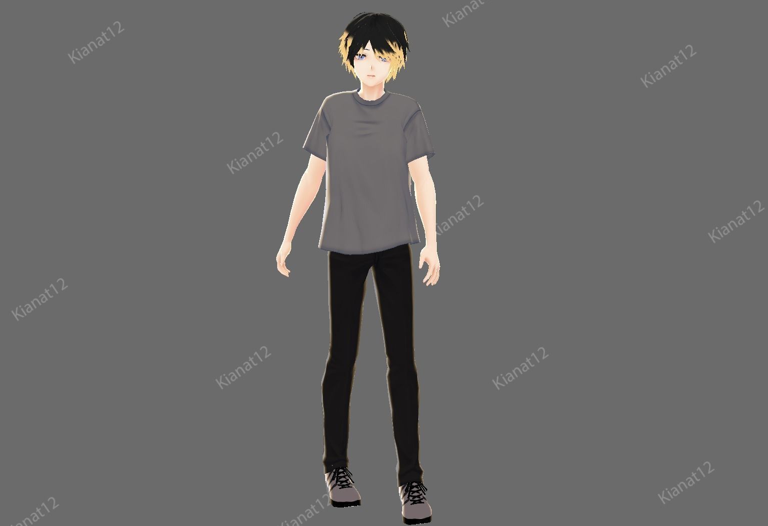 3D model 3D low poly male avatar for vrchat vtubing and also for gaming ...