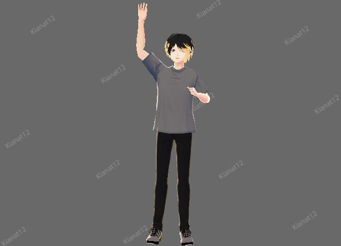 3D model 3D low poly male avatar for vrchat vtubing and also for gaming ...