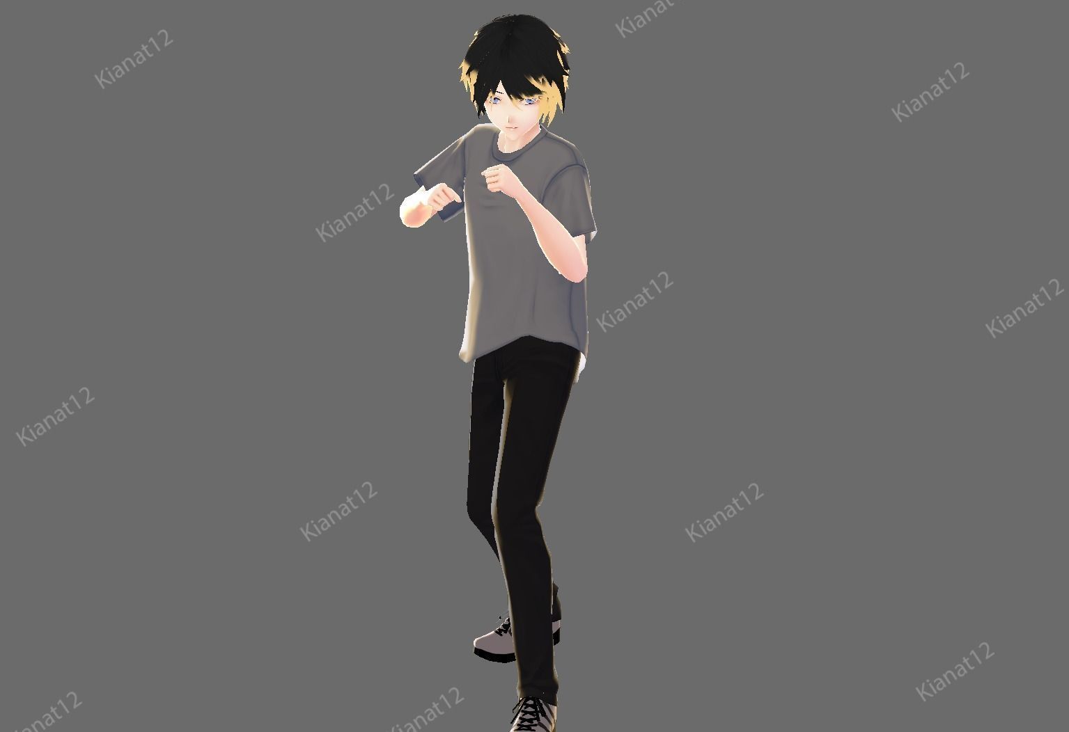 3D model 3D low poly male avatar for vrchat vtubing and also for gaming ...