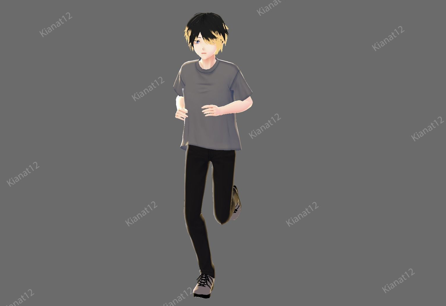 3D model 3D low poly male avatar for vrchat vtubing and also for gaming ...