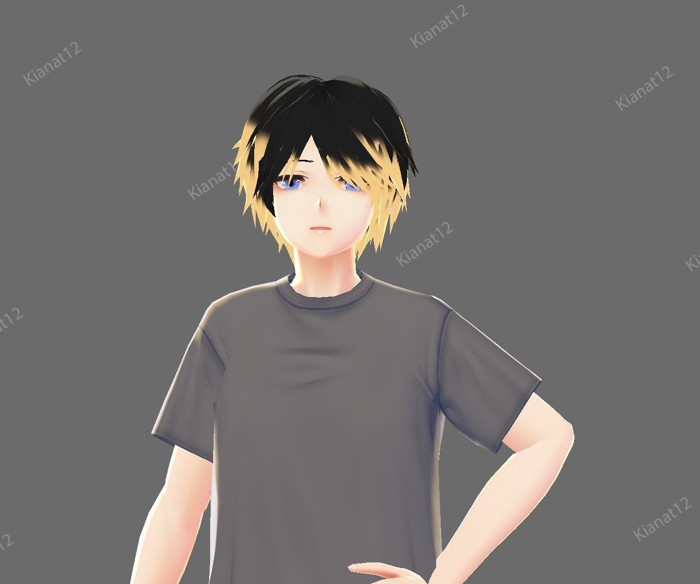 3D model 3D low poly male avatar for vrchat vtubing and also for gaming ...