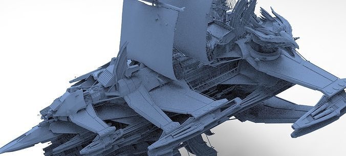 Silver Drake Airship Military vessel 3 3D model | CGTrader