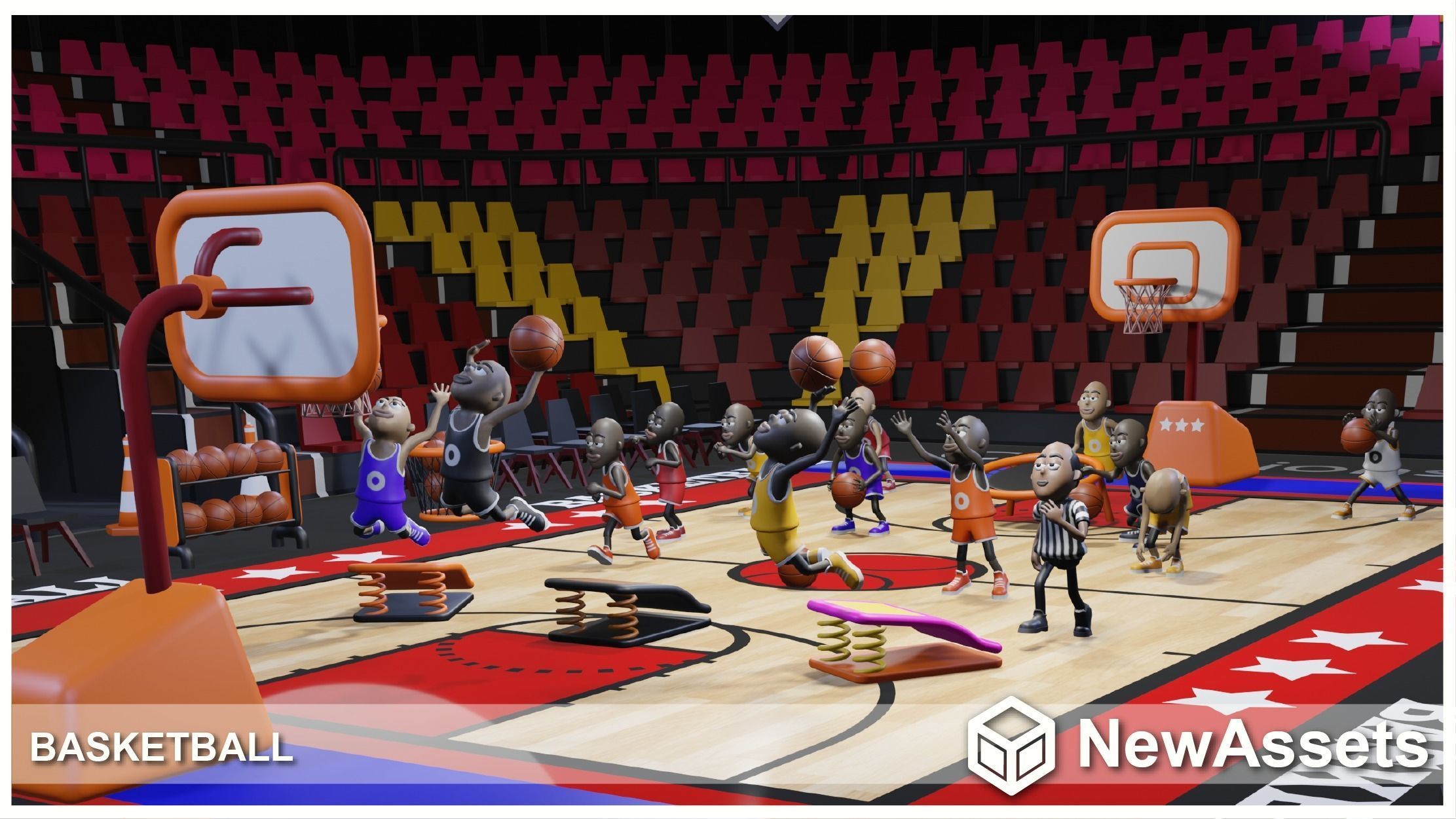 3D model Basketball Game Asset Pack VR / AR / low-poly | CGTrader