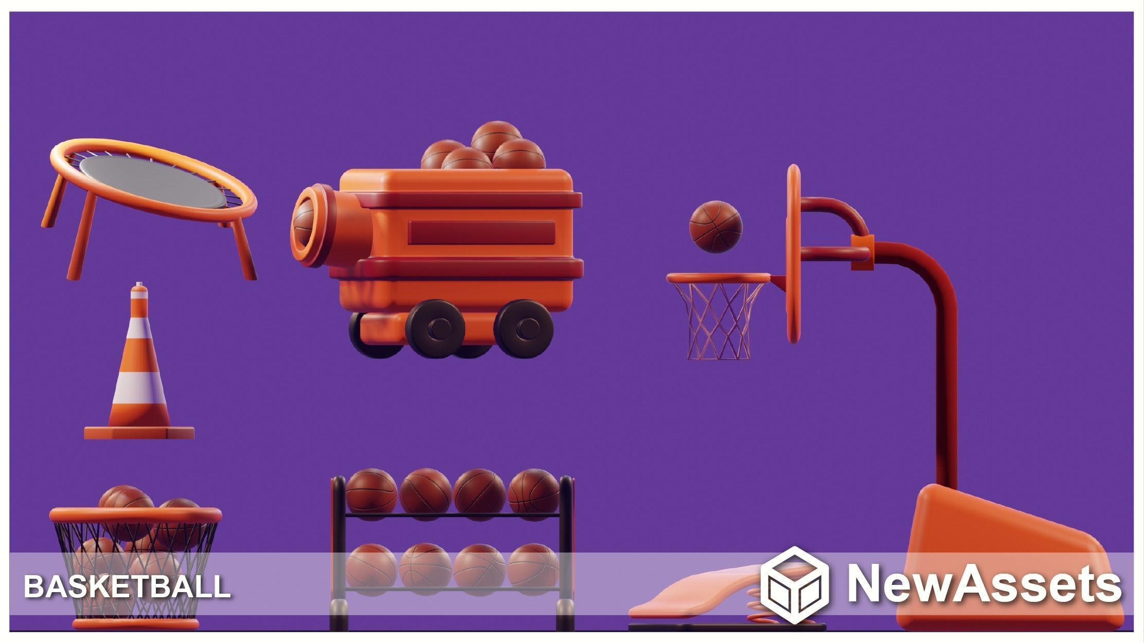 3D model Basketball Game Asset Pack VR / AR / low-poly | CGTrader