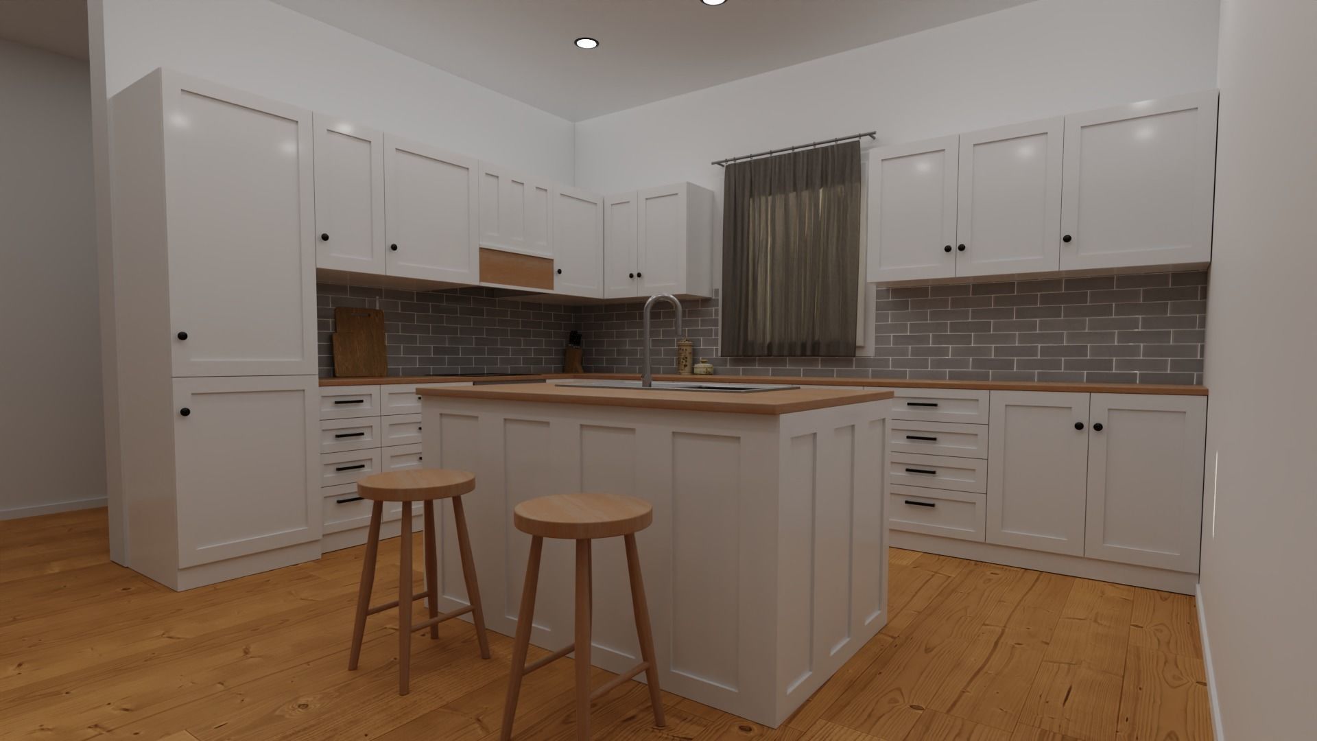 Modern kitchen free 3D model | CGTrader