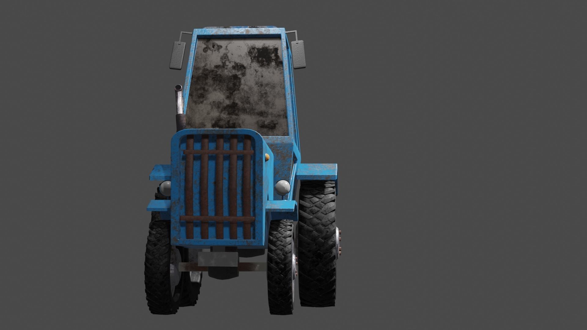 3D model Old rusty tractor VR / AR / low-poly | CGTrader