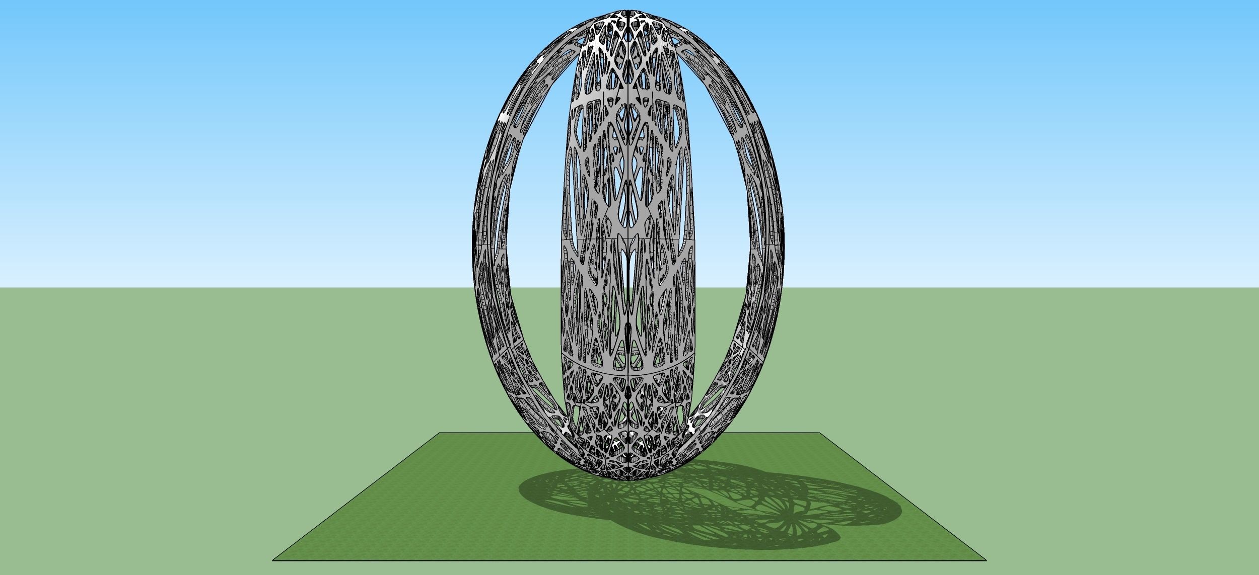 voronoid elips artwork 3d sketchup 3D model | CGTrader