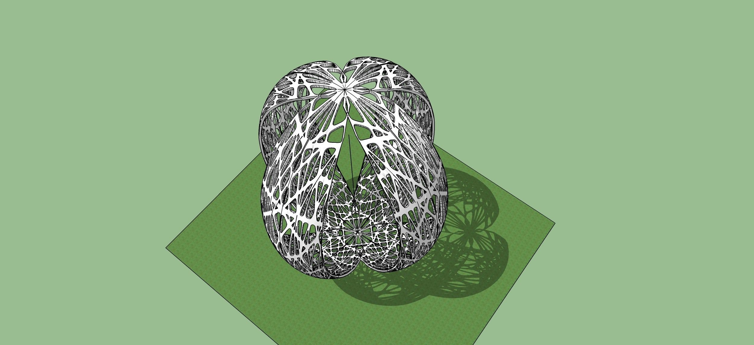 voronoid elips artwork 3d sketchup 3D model | CGTrader