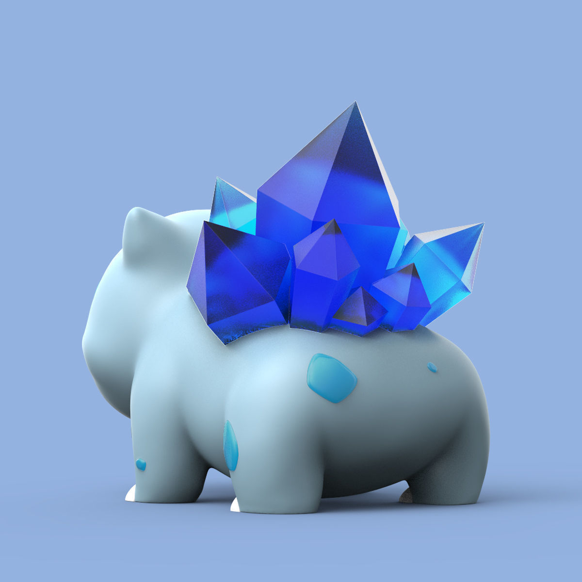 POKEMON - CRYSTAL BULBASAUR 3D model 3D printable | CGTrader