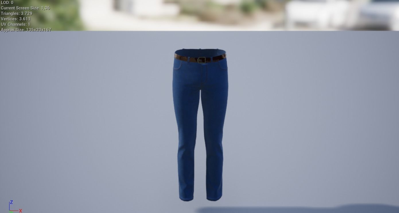 3D model Pants Denim VR / AR / low-poly | CGTrader