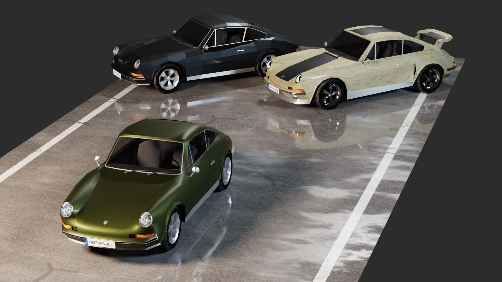 3D model Porsche 911 1st gen VR / AR / low-poly | CGTrader
