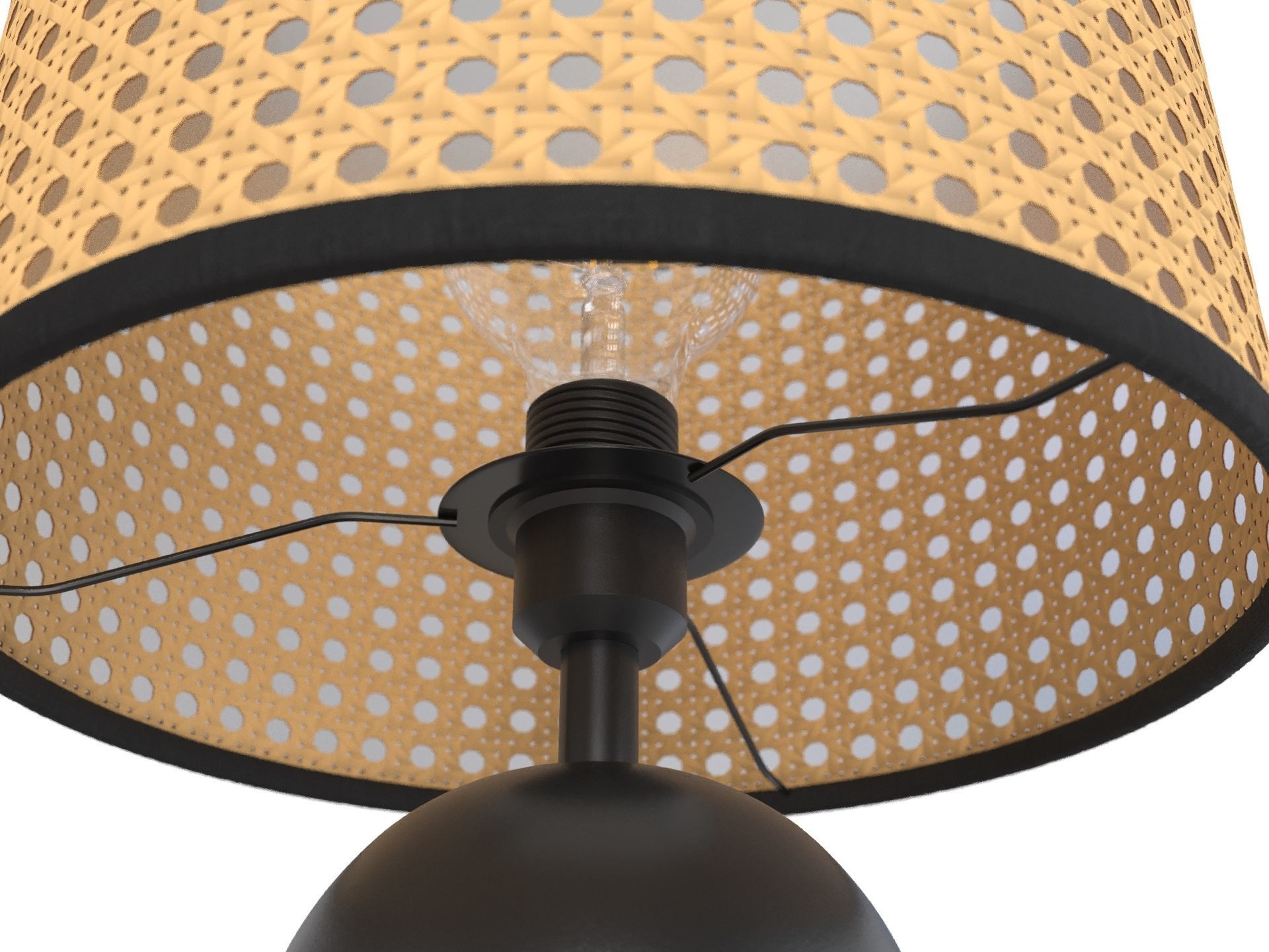 Schöne Tischlampe Wiener Geflecht Bild
