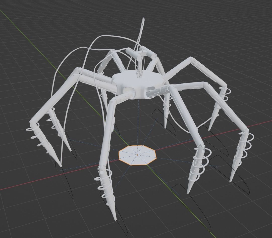 full rigged sci-fi spider 3D model animated rigged | CGTrader