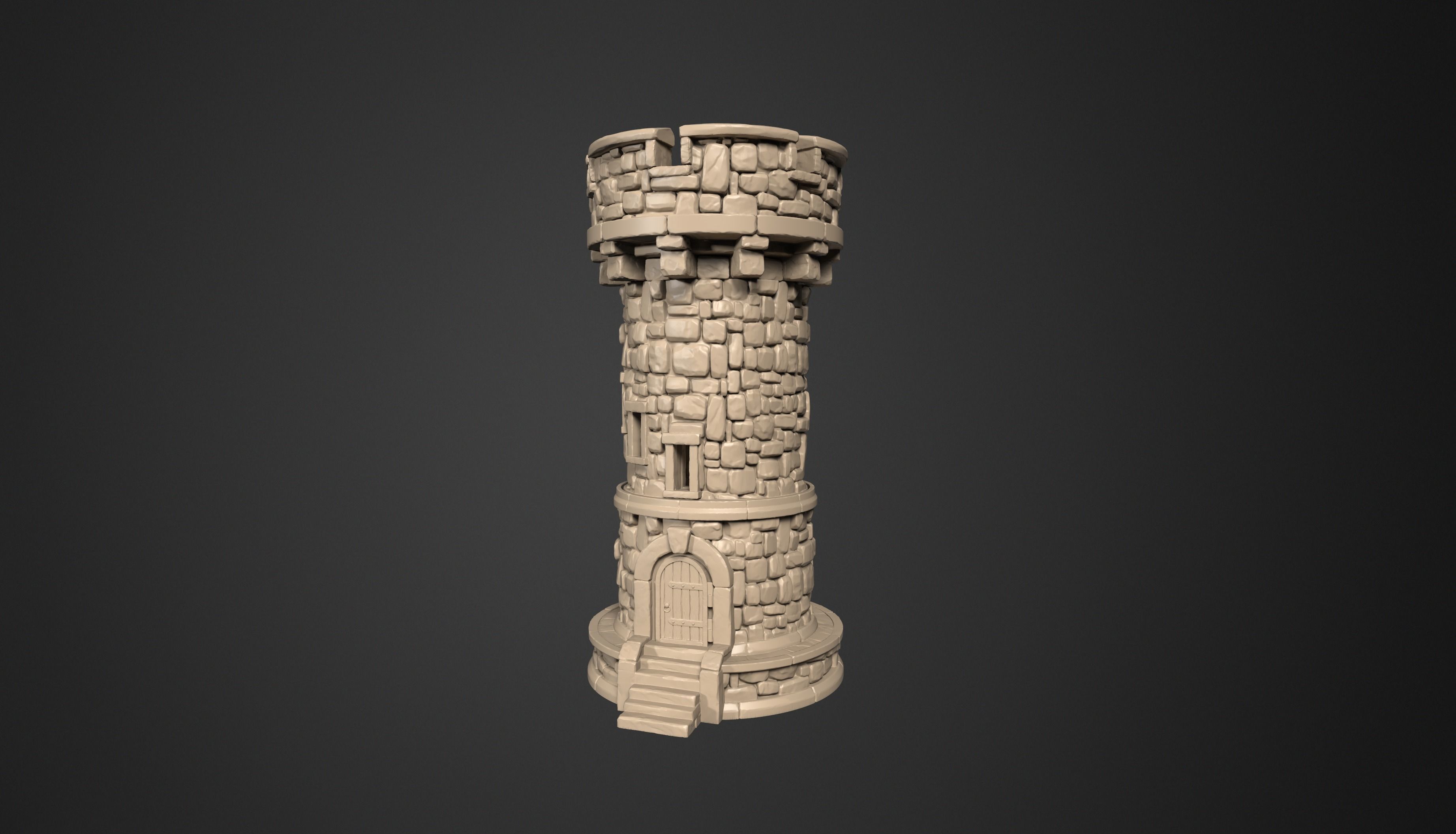 Fantasy defense tower 3D model 3D printable | CGTrader