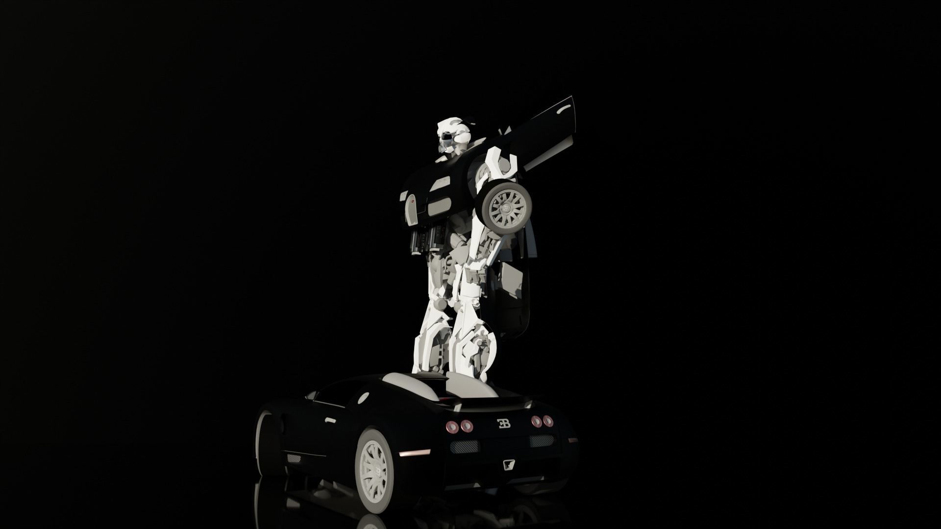 3D model Bugatti Transformer VR / AR / low-poly | CGTrader