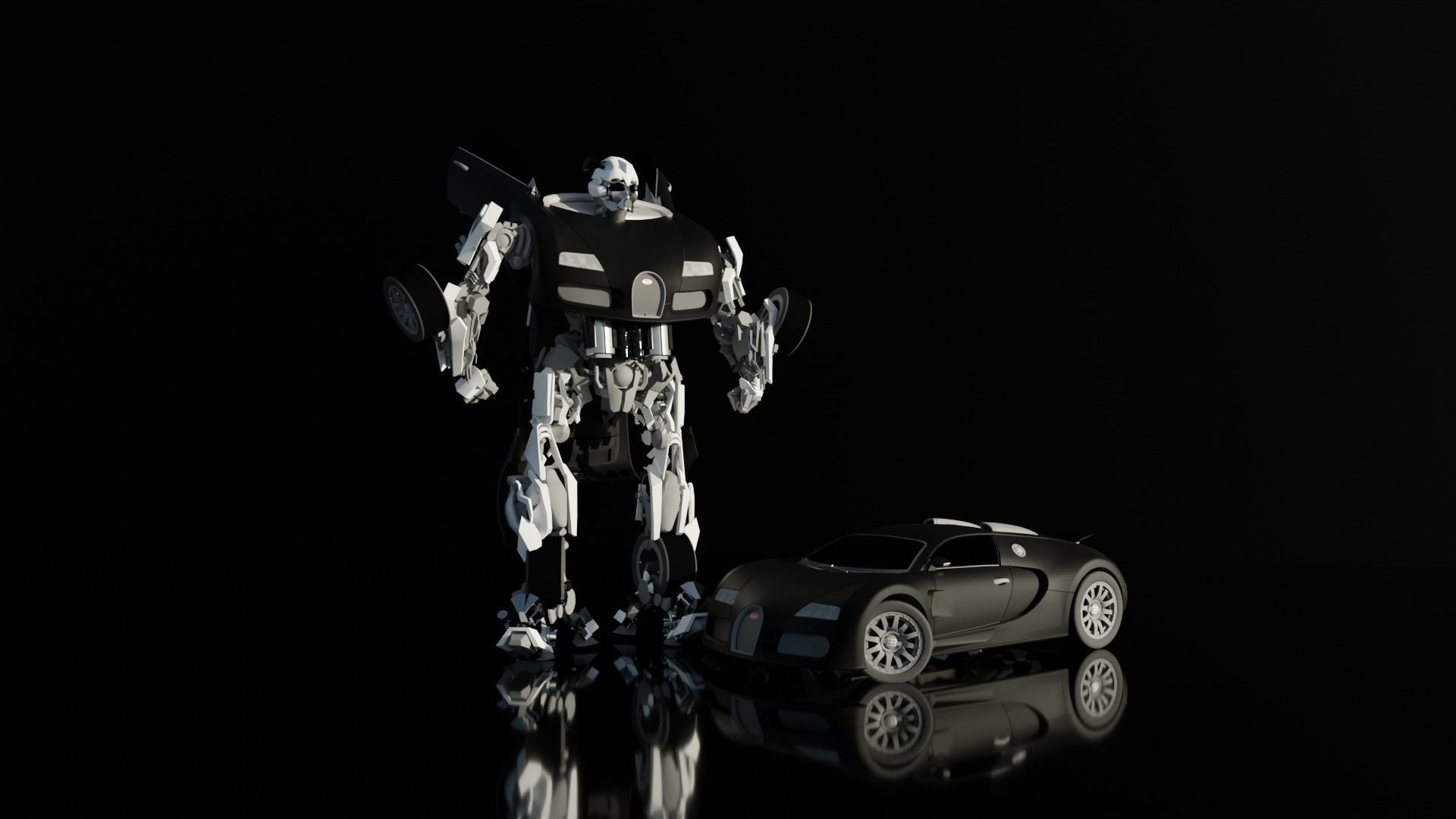 3D model Bugatti Transformer VR / AR / low-poly | CGTrader
