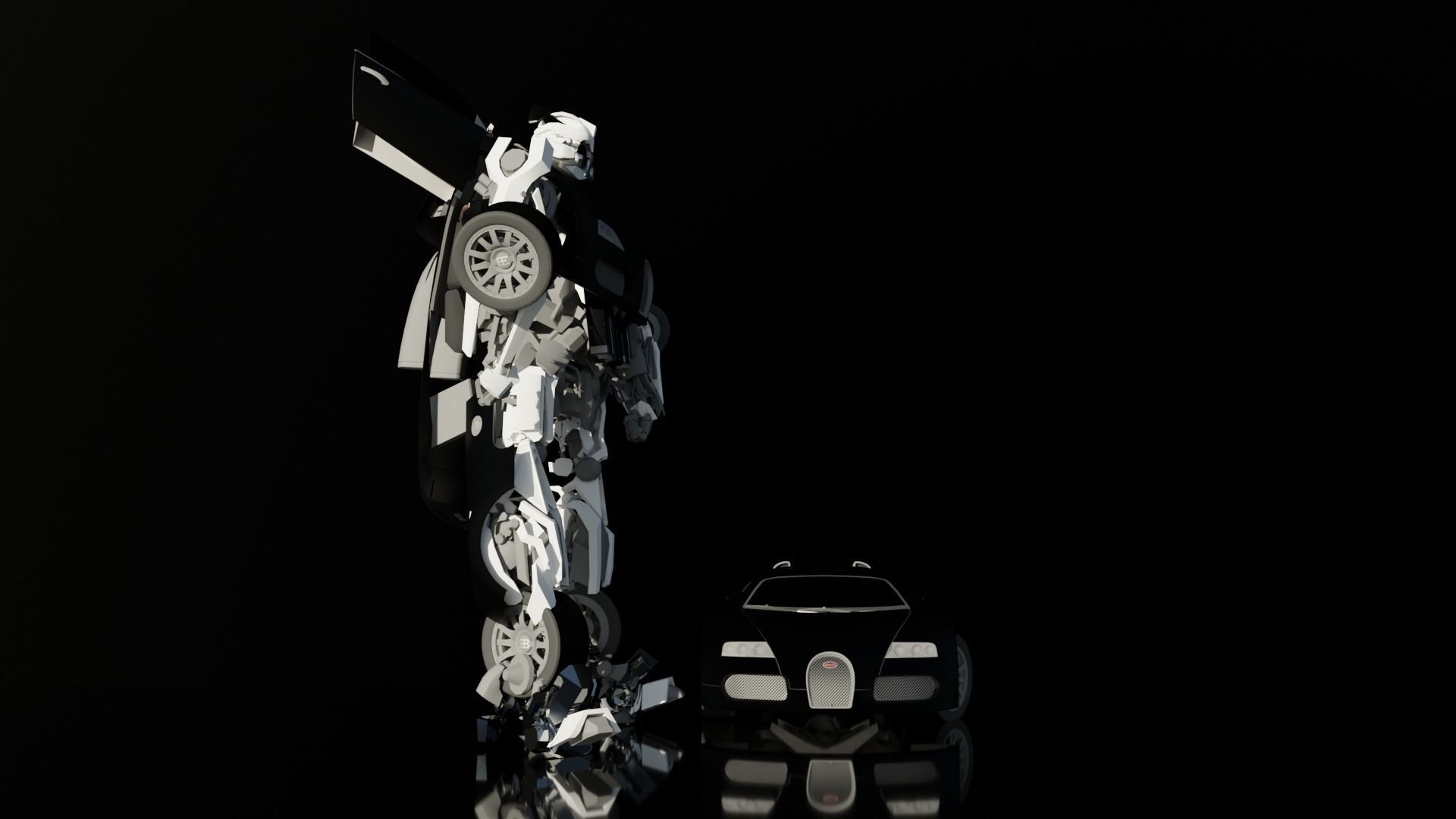 3D model Bugatti Transformer VR / AR / low-poly | CGTrader