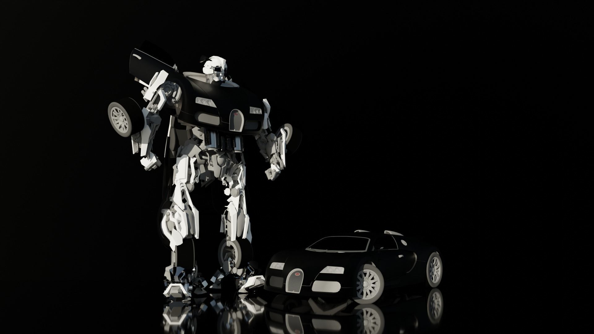 3D model Bugatti Transformer VR / AR / low-poly | CGTrader