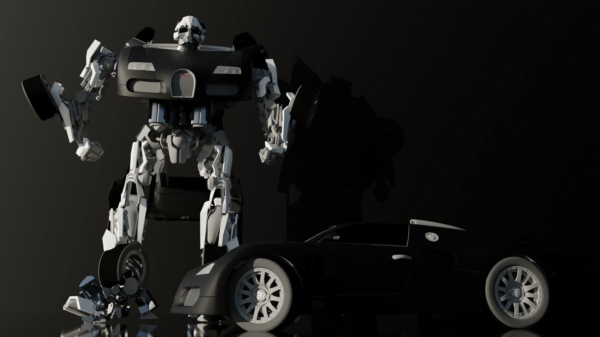 3D model Bugatti Transformer VR / AR / low-poly | CGTrader