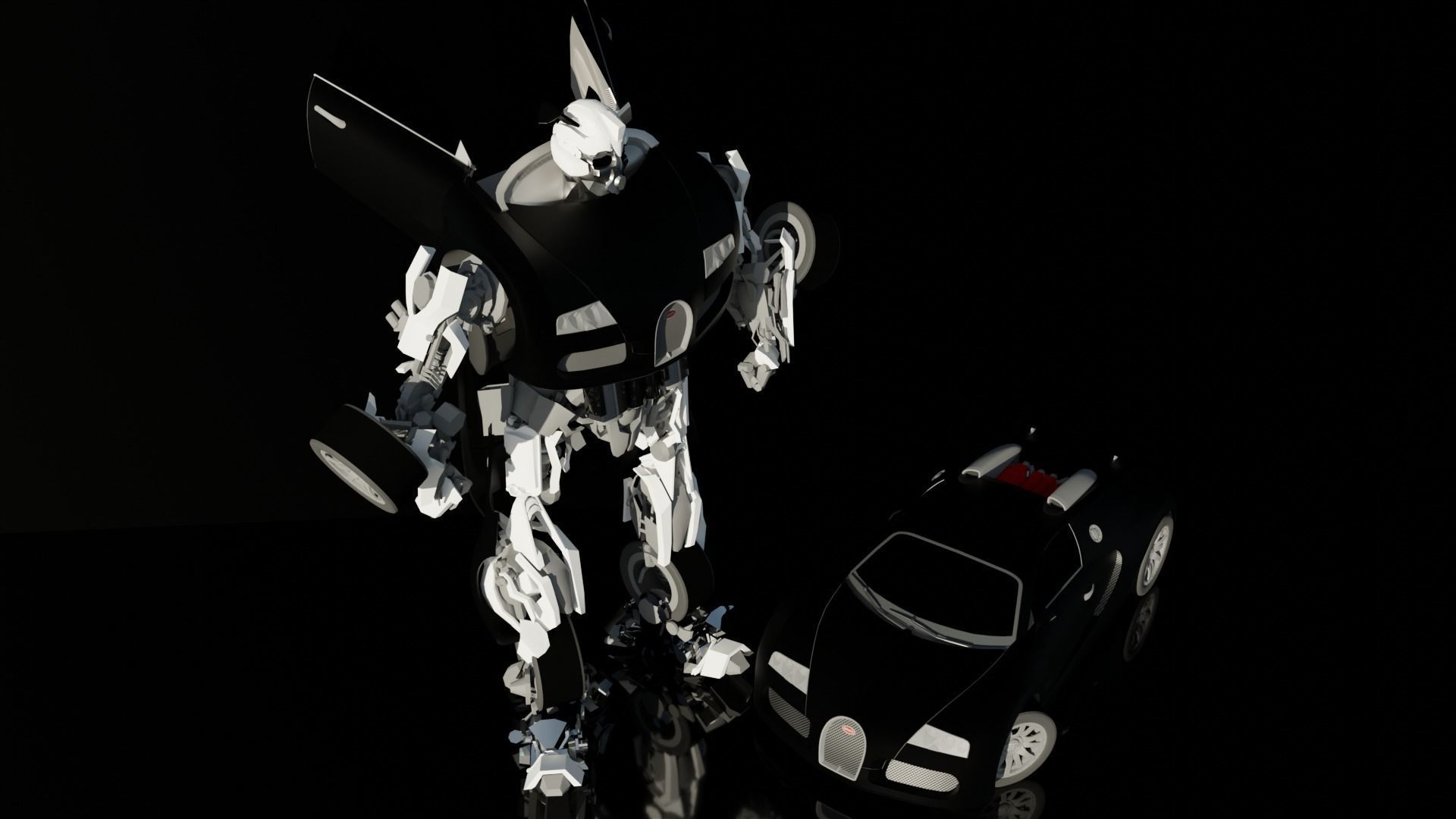 3D model Bugatti Transformer VR / AR / low-poly | CGTrader