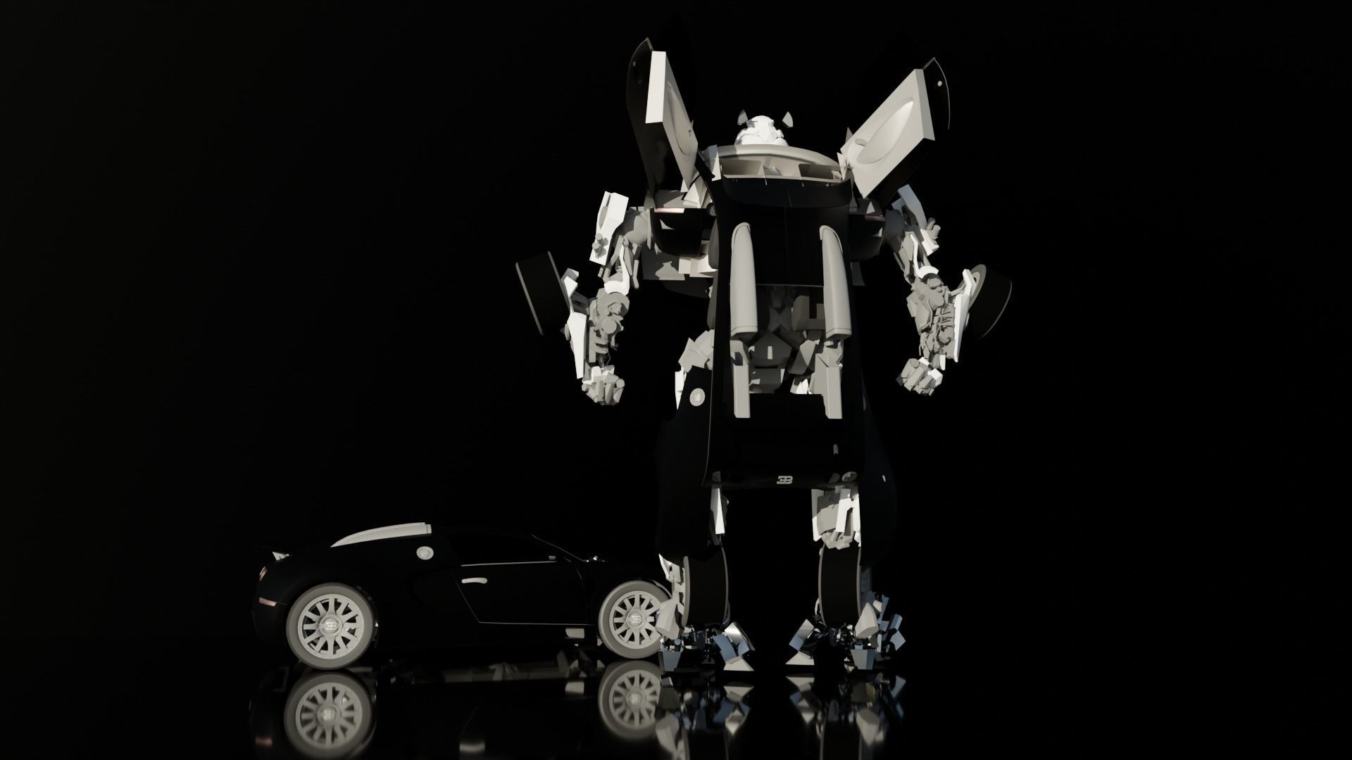 3D model Bugatti Transformer VR / AR / low-poly | CGTrader