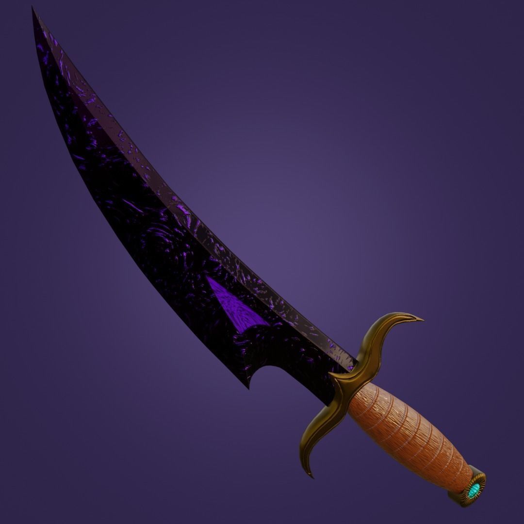 3D model Obsidian dagger of darkness PBR VR / AR / low-poly | CGTrader