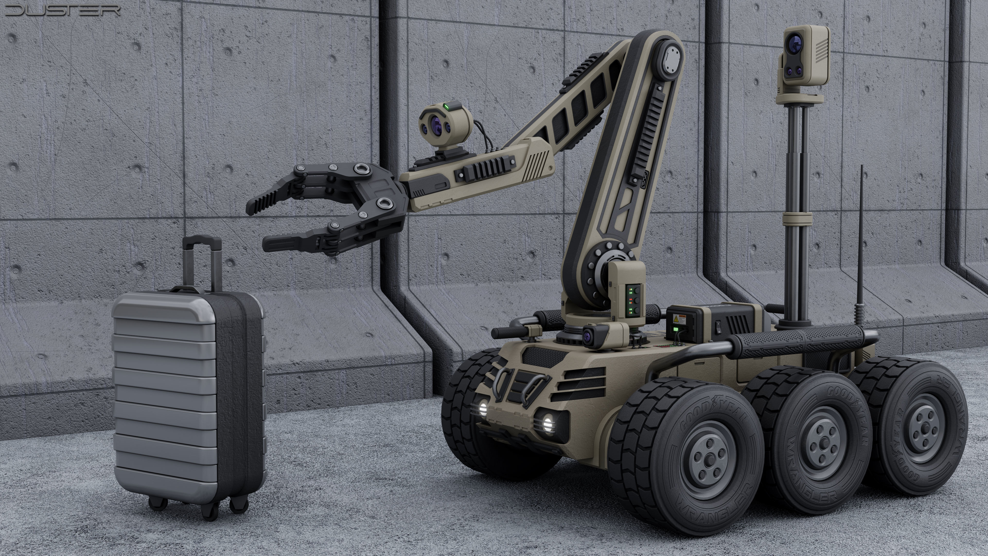Bomb Disposal Robot 3D model rigged | CGTrader
