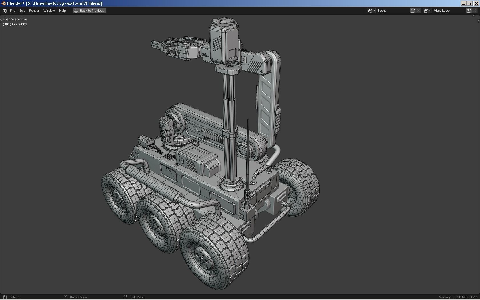 Bomb Disposal Robot 3D model rigged | CGTrader