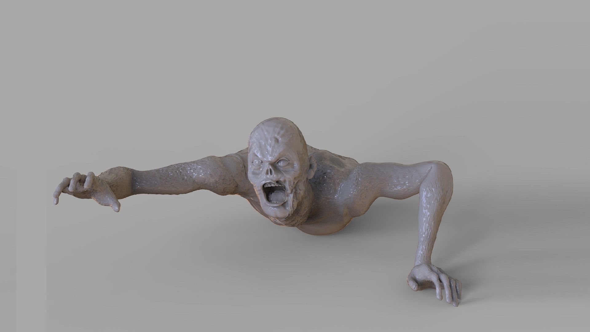 Zombie Sculpture 3D model 3D printable | CGTrader