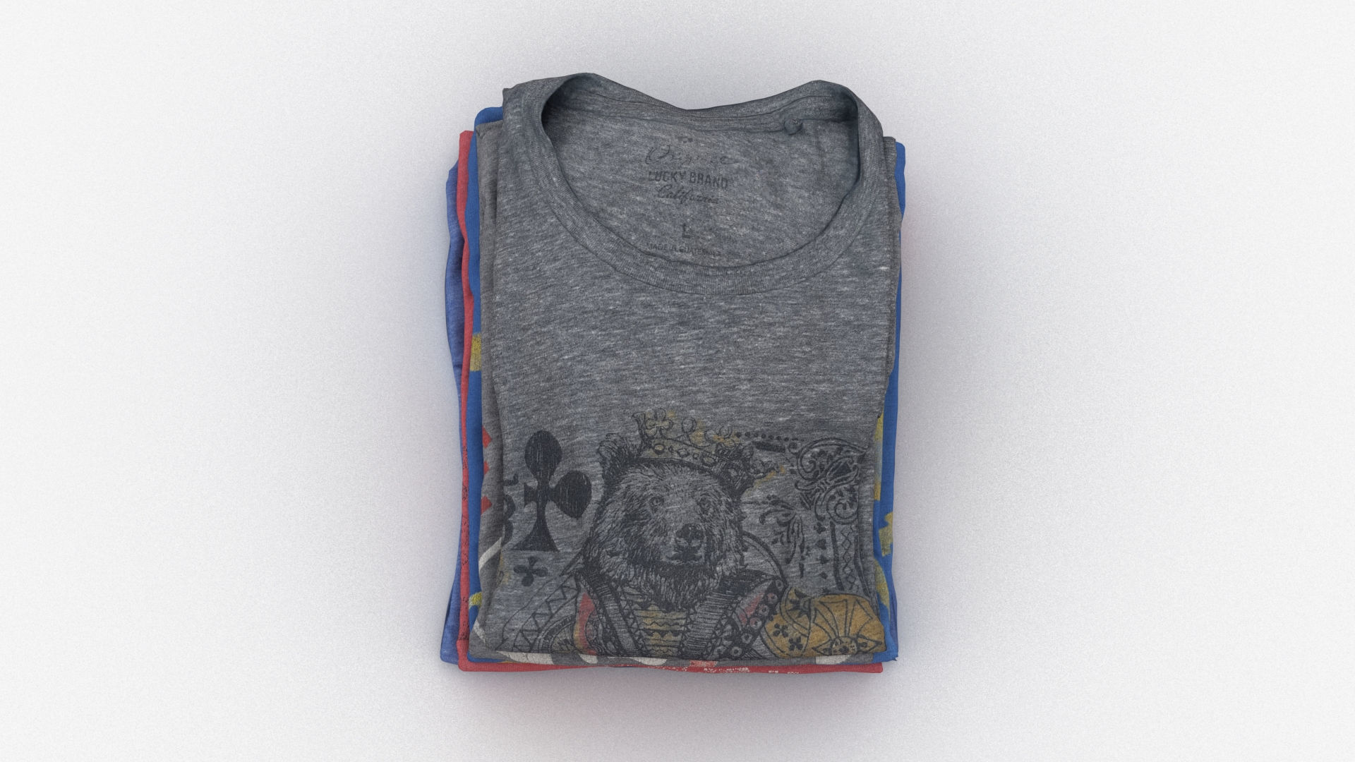 3D model Folded T-Shirt Pile VR / AR / low-poly | CGTrader